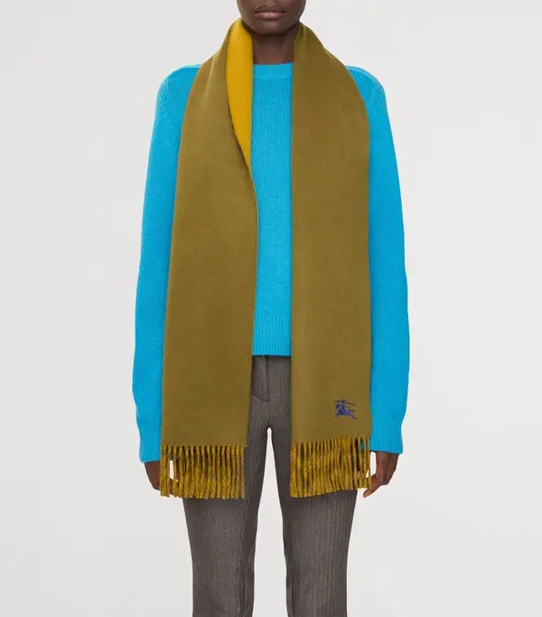 Burberry Cashmere Reversible Ekd Scarf