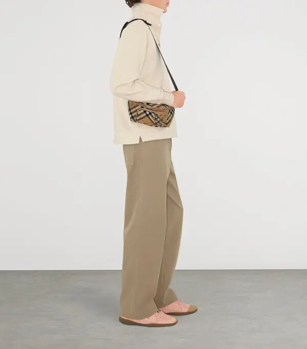 Burberry Check Belt Bag - Beige