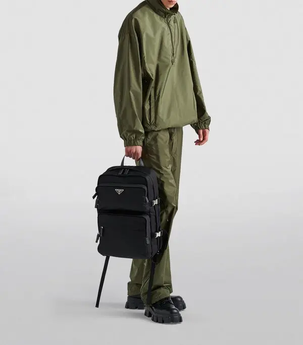 Prada Re-nylon And Leather Backpack