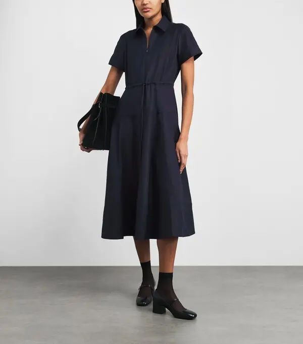 ME+EM Drawstring Shirt Midi Dress