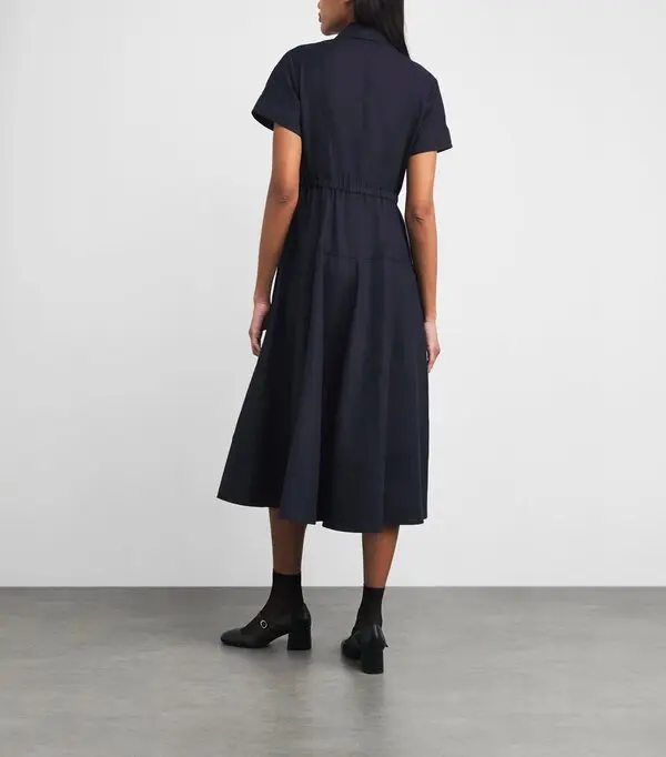 ME+EM Drawstring Shirt Midi Dress