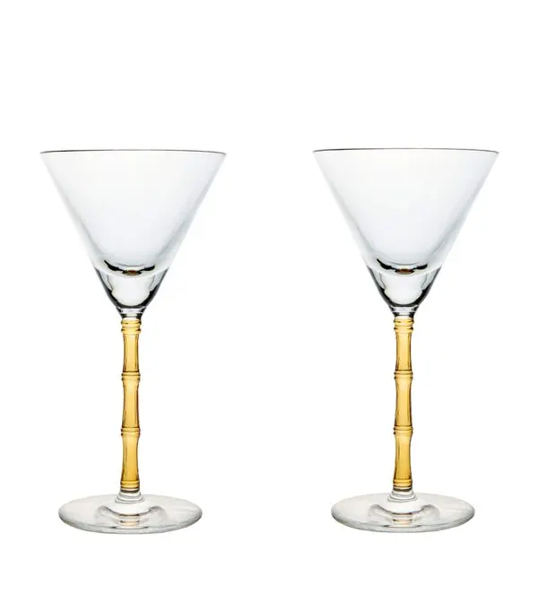 La DoubleJ Bamboo Wine Glasses - Yellow