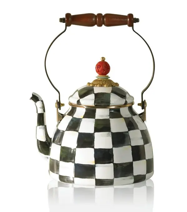 MACKENZIE-CHILDS 3 Quart Tea Kettle - Black