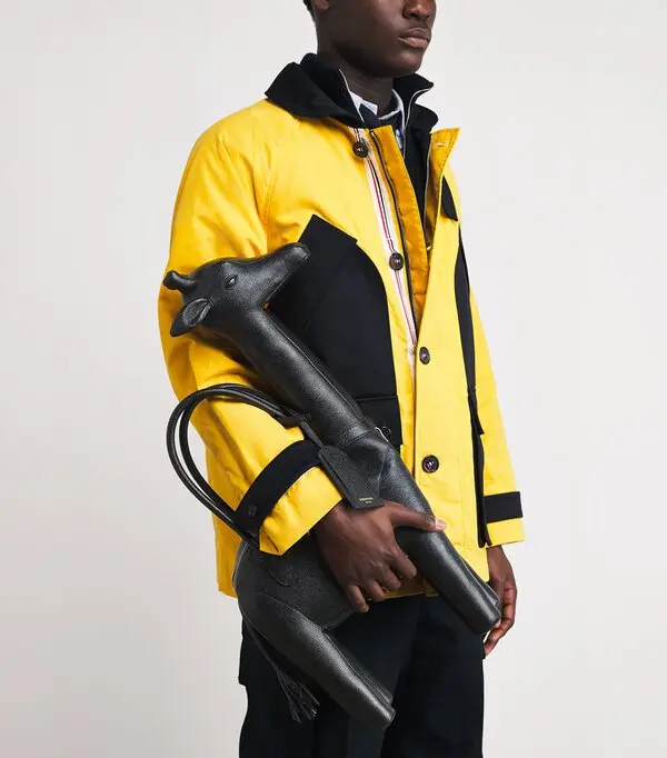 Thom Browne Leather Giraffe Top-handle Bag