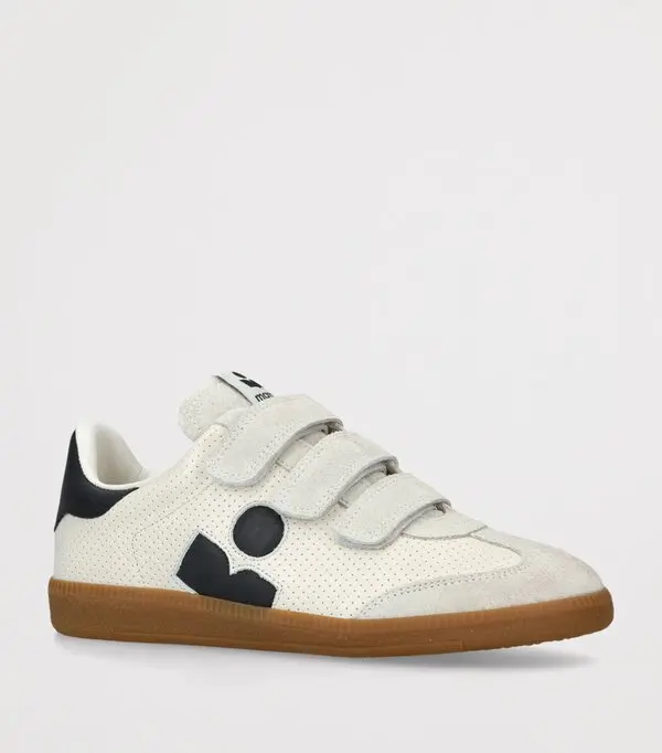 Isabel Marant Étoile Leather Beth Logo Sneakers - White