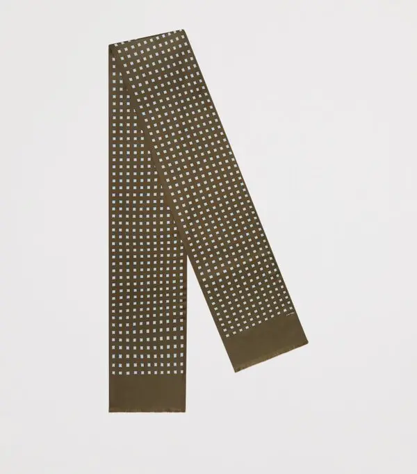 TOM FORD Mulberry Silk Printed Scarf - Green