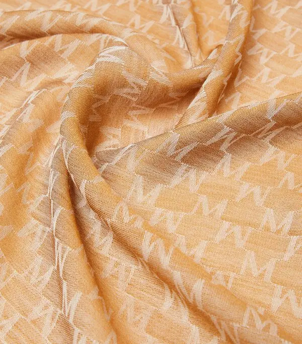 Max Mara Cotton-wool-silk Scarf - Brown