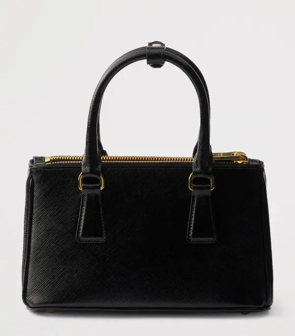 Prada Mini Saffiano Leather Galleria Top-handle Bag - Black