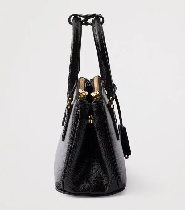 Prada Mini Saffiano Leather Galleria Top-handle Bag - Black