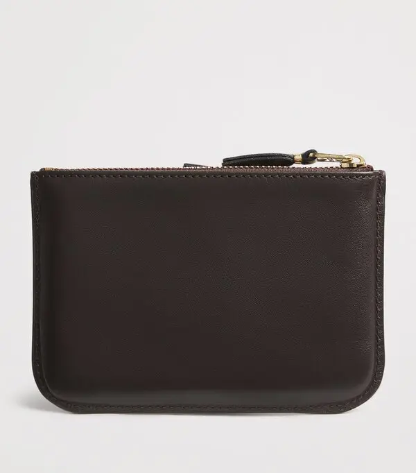 Comme Des Garçons Medium Leather Outside Pocket Wallet - Brown