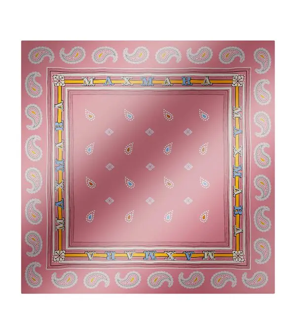 Max Mara Silk Printed Scarf - Beige