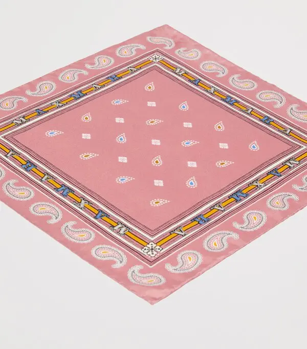 Max Mara Silk Printed Scarf - Beige