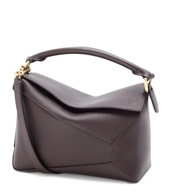 Loewe Mini Leather Puzzle Top-handle Bag - Brown