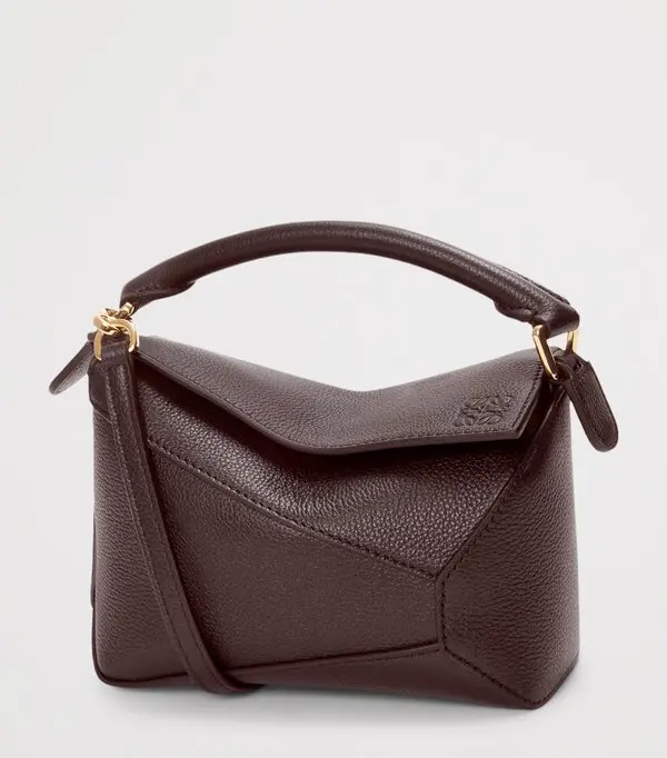 Loewe Mini Leather Puzzle Top-handle Bag - Brown