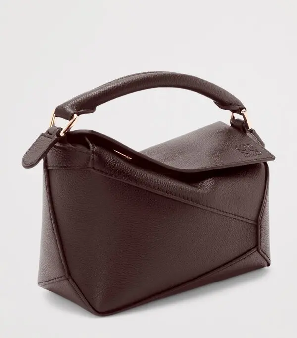 Loewe Mini Leather Puzzle Top-handle Bag - Brown
