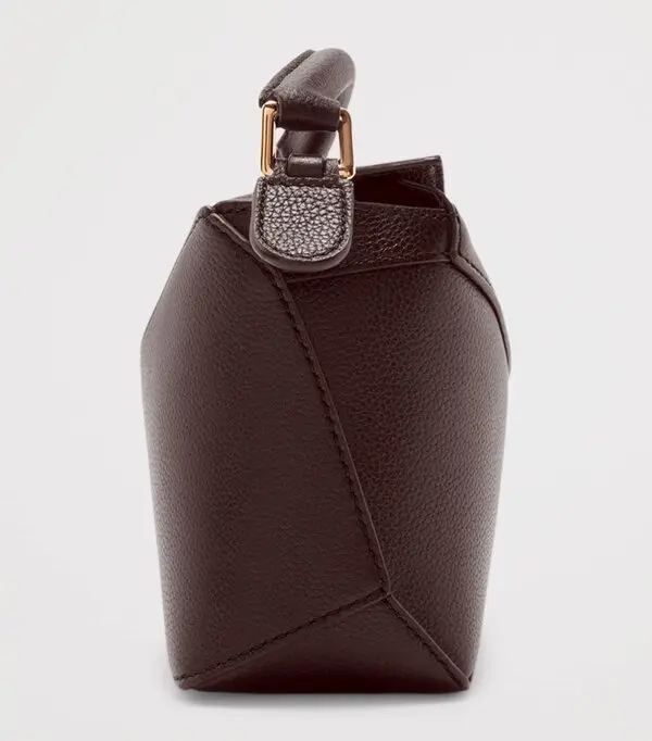 Loewe Mini Leather Puzzle Top-handle Bag - Brown