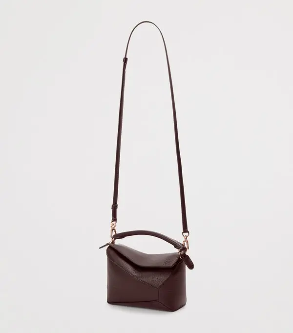 Loewe Mini Leather Puzzle Top-handle Bag - Brown