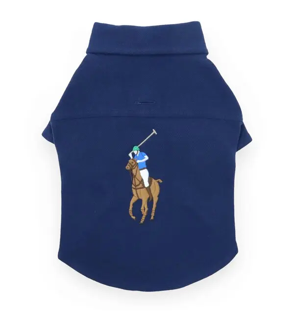 Ralph Lauren Cotton Mesh Polo Pony Dog Shirt - Navy