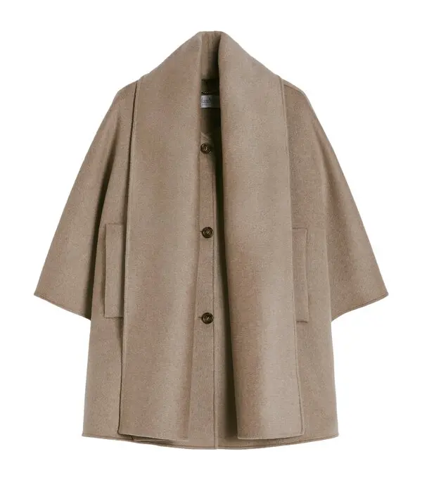 Max Mara Cashmere Scarf Cape - Brown