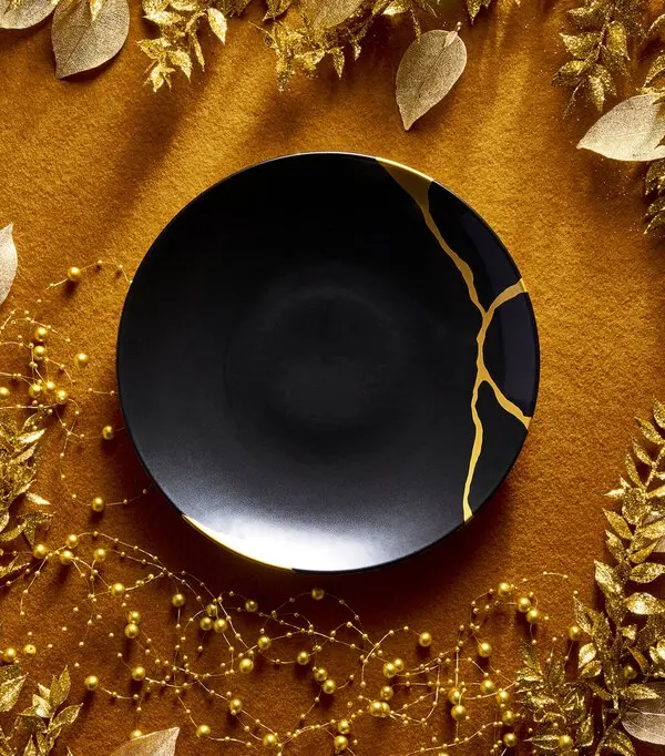 Bernardaud Kintsugi Charbon Dessert Plate