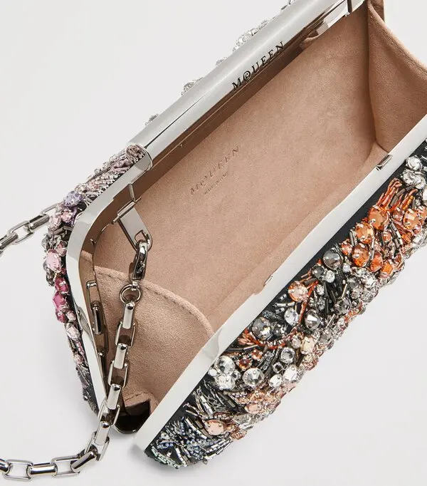 Alexander McQueen Leather T-bar Box Clutch