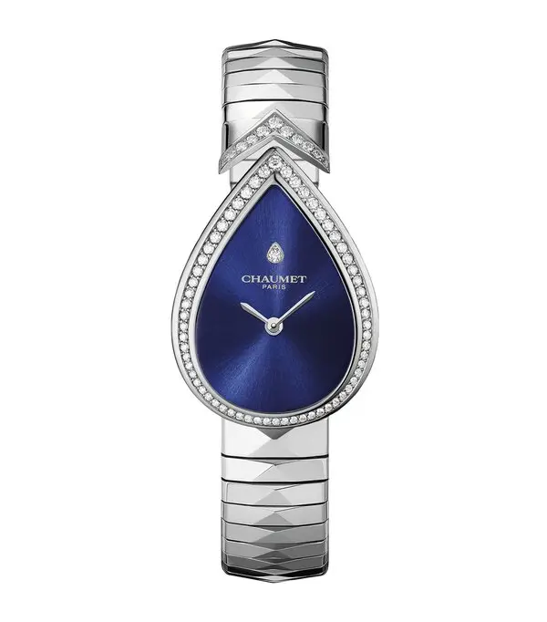 CHAUMET Stainless Steel And Diamond Joséphine Aigrette Watch - Silver