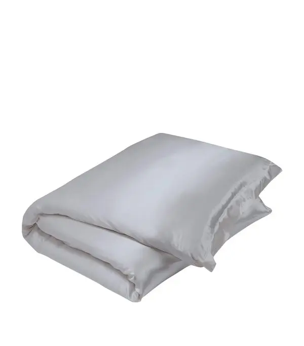 Gingerlily Silk Super King Duvet Cover - Silver