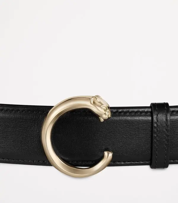 Cartier Leather Panthère De Belt - Black