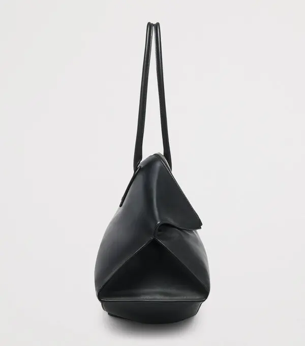 Alexander McQueen Large Leather Manta Top-handle Bag - Black
