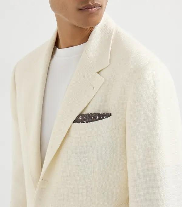 Brunello Cucinelli Silk Patterned Pocket Square