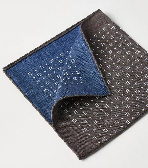 Brunello Cucinelli Silk Patterned Pocket Square