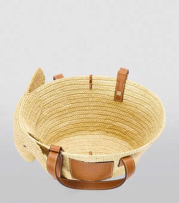 Loewe Woven Elephant Basket Tote Bag