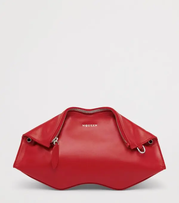Alexander McQueen Leather Manta Clutch