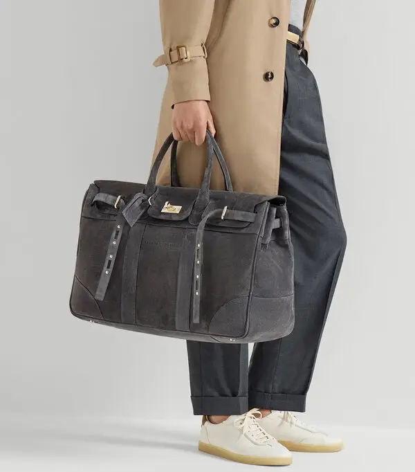 Brunello Cucinelli Suede Country Holdall