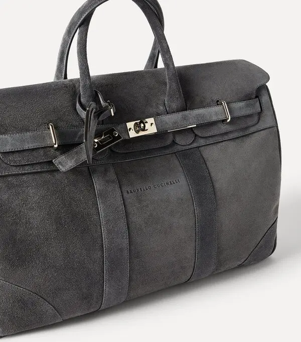 Brunello Cucinelli Suede Country Holdall