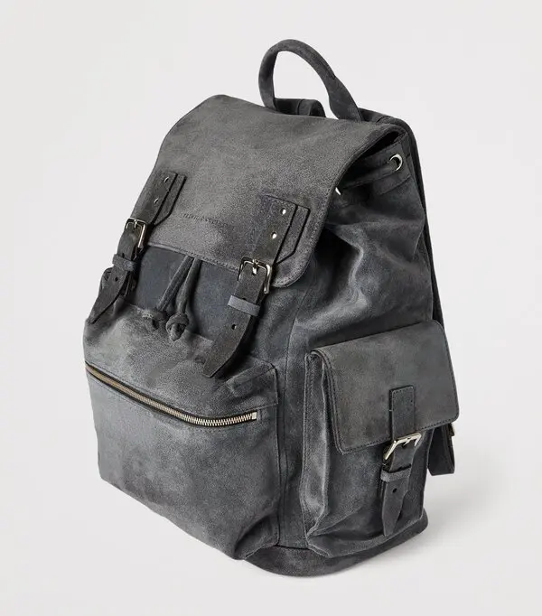 Brunello Cucinelli Suede City Backpack - Grey