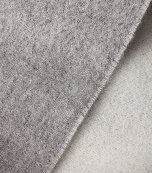 Prada Cashmere Logo Scarf - Grey