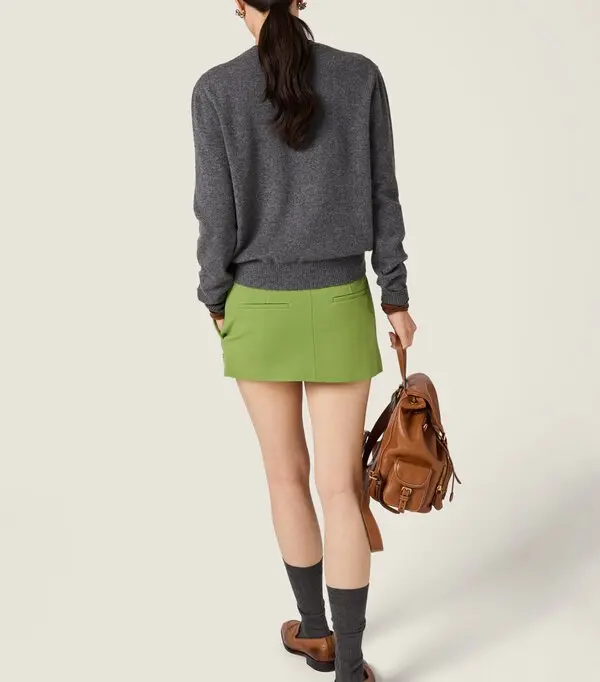 Miu Miu Cashmere Polo Sweater - Grey