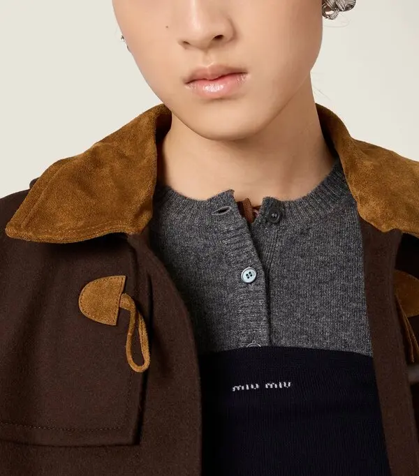 Miu Miu Cashmere Polo Sweater - Grey