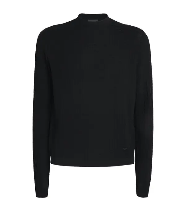 Emporio Armani Virgin Wool Jacquard Sweater