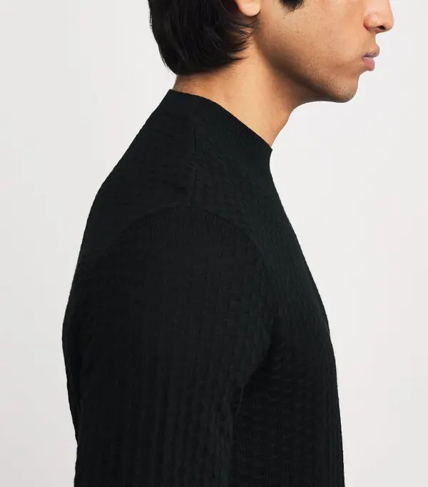 Emporio Armani Virgin Wool Jacquard Sweater