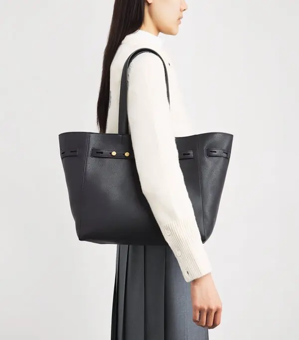 Thom Browne Leather Cabas Tote