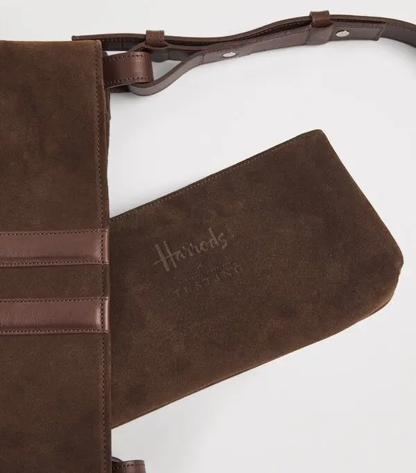 Harrods X Tusting Suede H Tote Bag - Brown