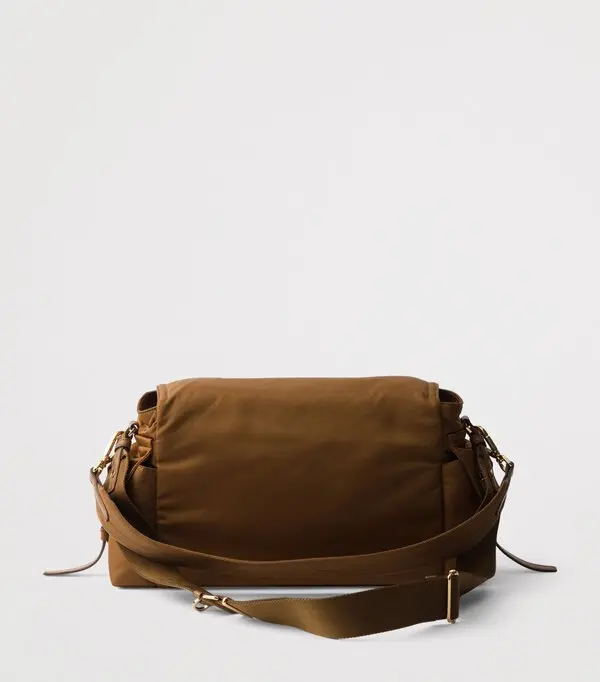 Prada Large Re-nylon And Leather Explore Shoulder Bag - Brown