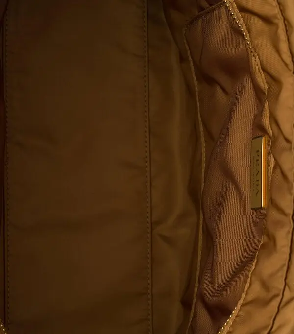 Prada Large Re-nylon And Leather Explore Shoulder Bag - Brown