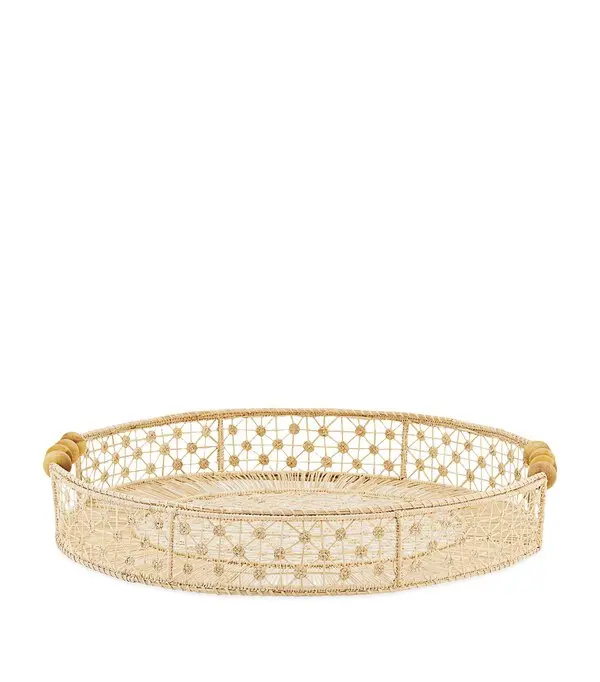 AQUAZZURA Large Woven Baru Tray