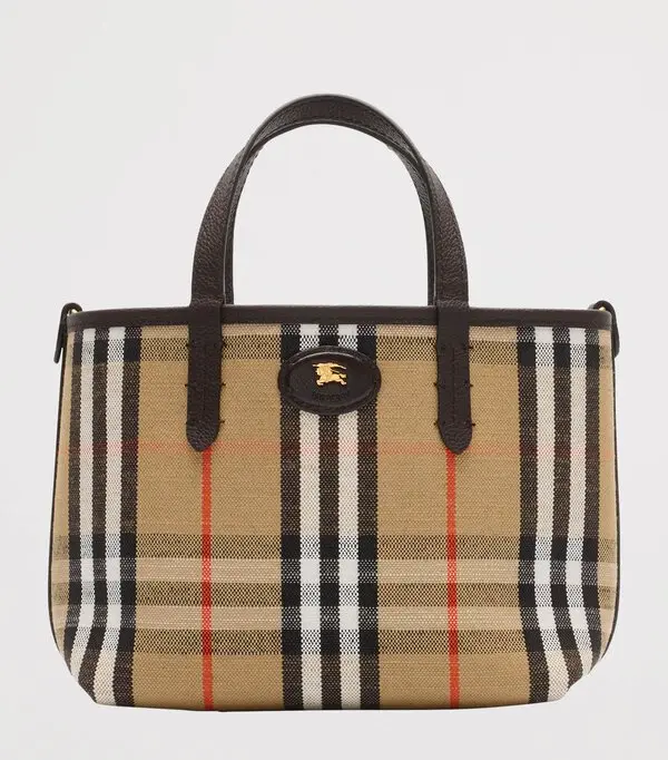 Burberry Mini Leather Reversible Bloomsbury Tote Bag - Beige