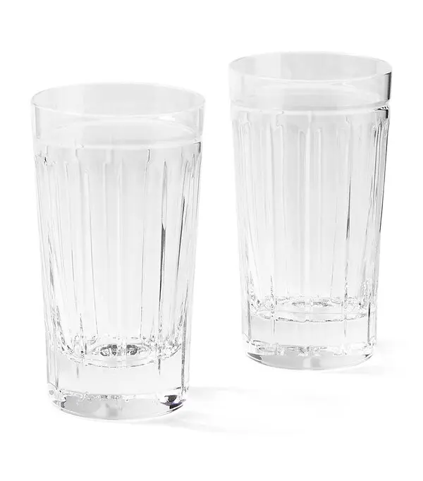 Ralph Lauren Crystal Coraline Highball Glasses - Clear