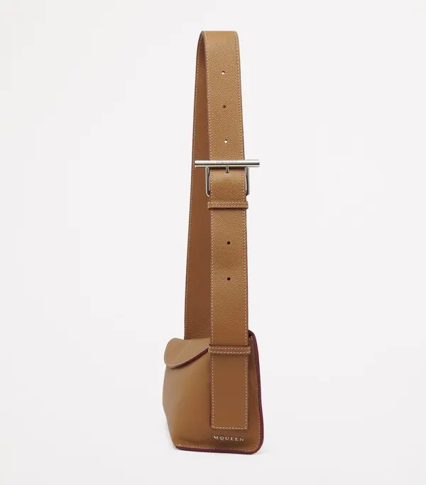 Alexander McQueen Leather Sling Cross-body Bag With T-bar - Brown