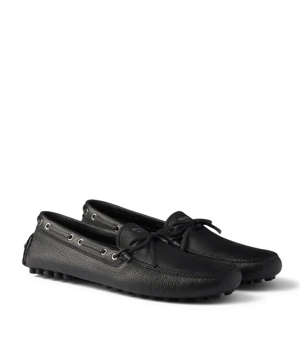 Prada Leather Driving Loafer